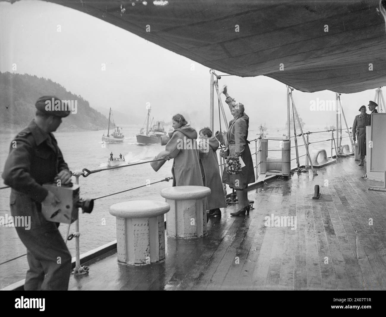 NORWAY WELCOMES KING HAAKON HOME. 6 AND 7 JUNE 1945, ON BOARD THE ...
