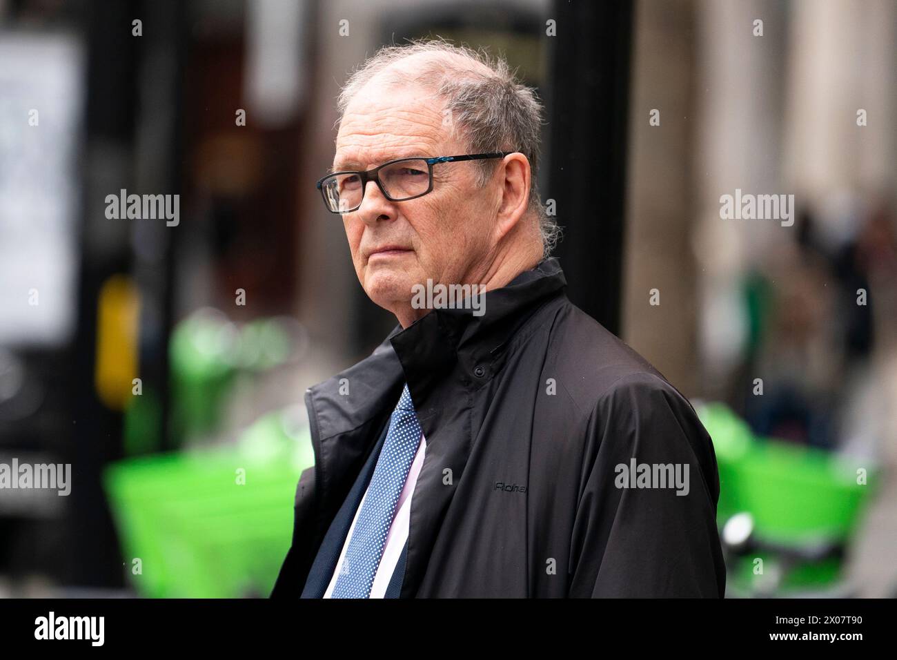 Lord Arbuthnot leaving Aldwych House, central London, after giving ...