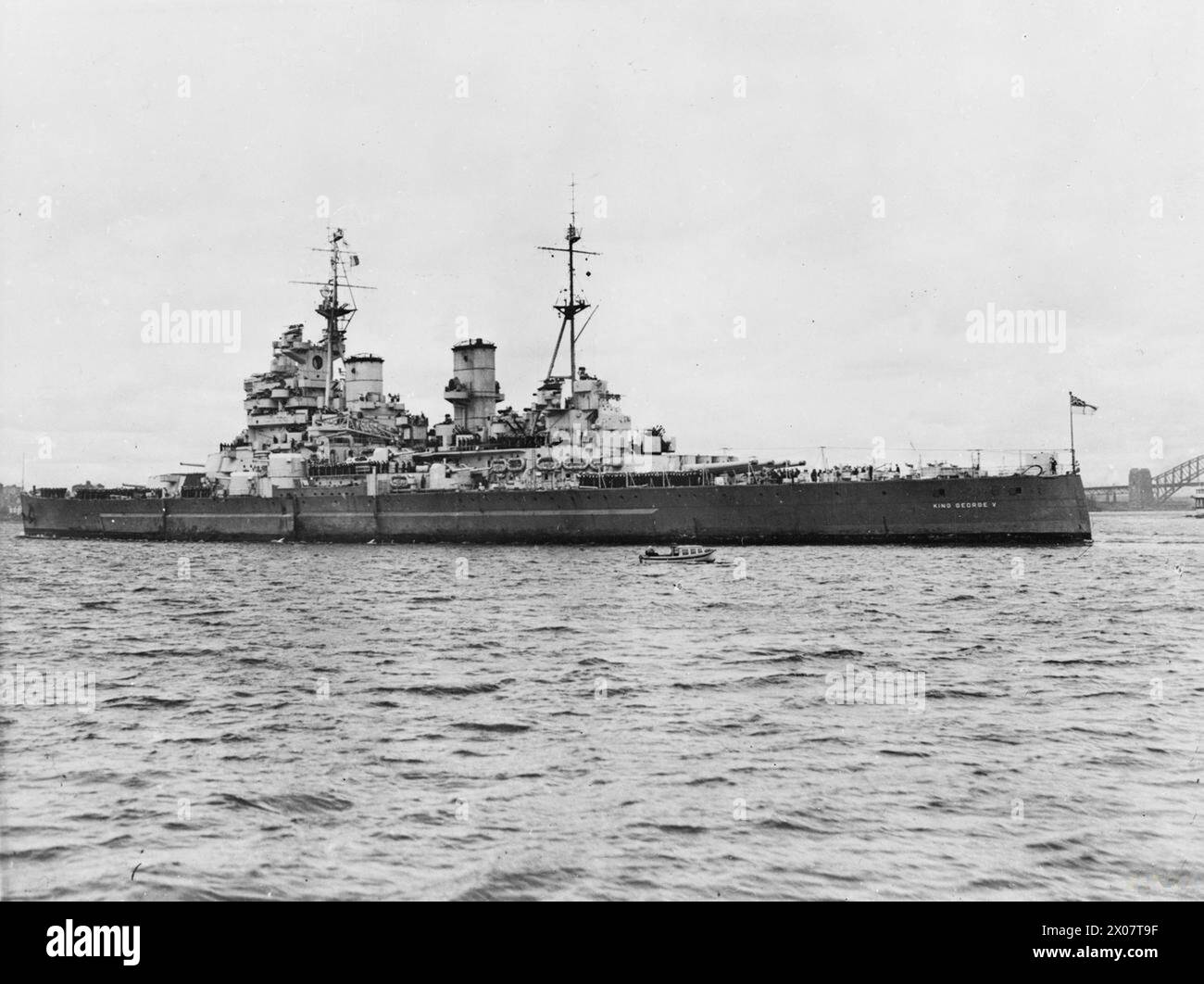 HMS KING GEORGE V, FLAGSHIP OF THE BRITISH PACIFIC FLEET RETURNS TO ...