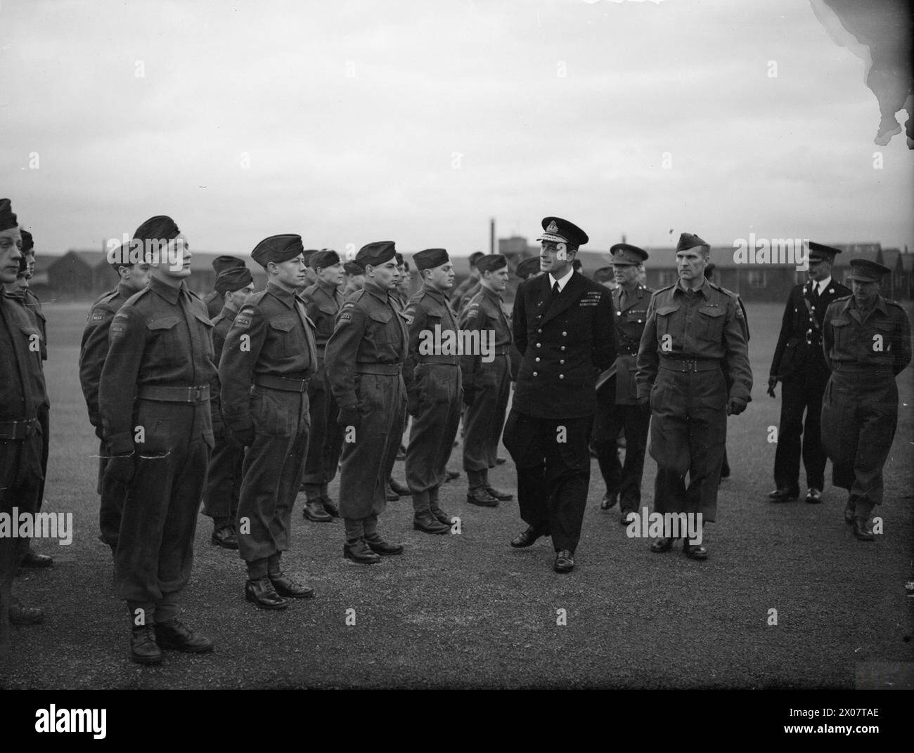 LORD LOUIS MOUNTBATTEN AT A COMBINED OPERATION CENTRE. DUNDONALD CAMP ...