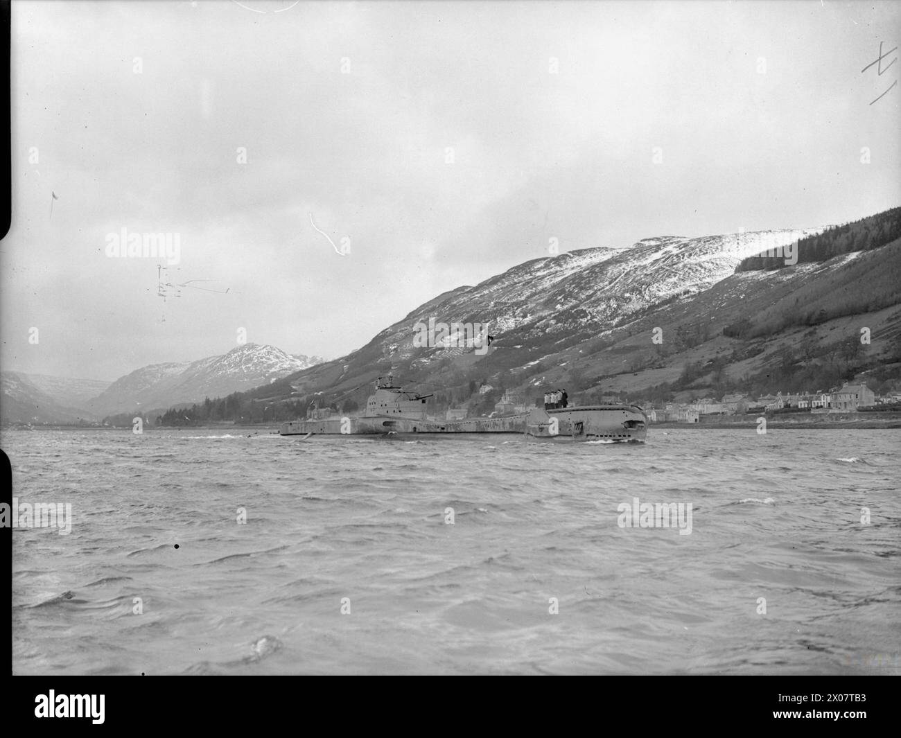 THE ROYAL NAVY DURING THE SECOND WORLD WAR - HMS TALISMAN seen arriving ...