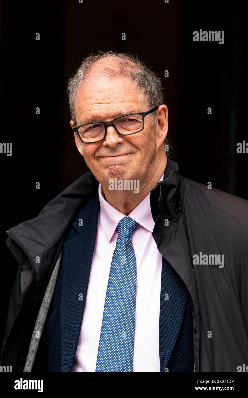 Lord Arbuthnot leaving Aldwych House, central London, after giving ...