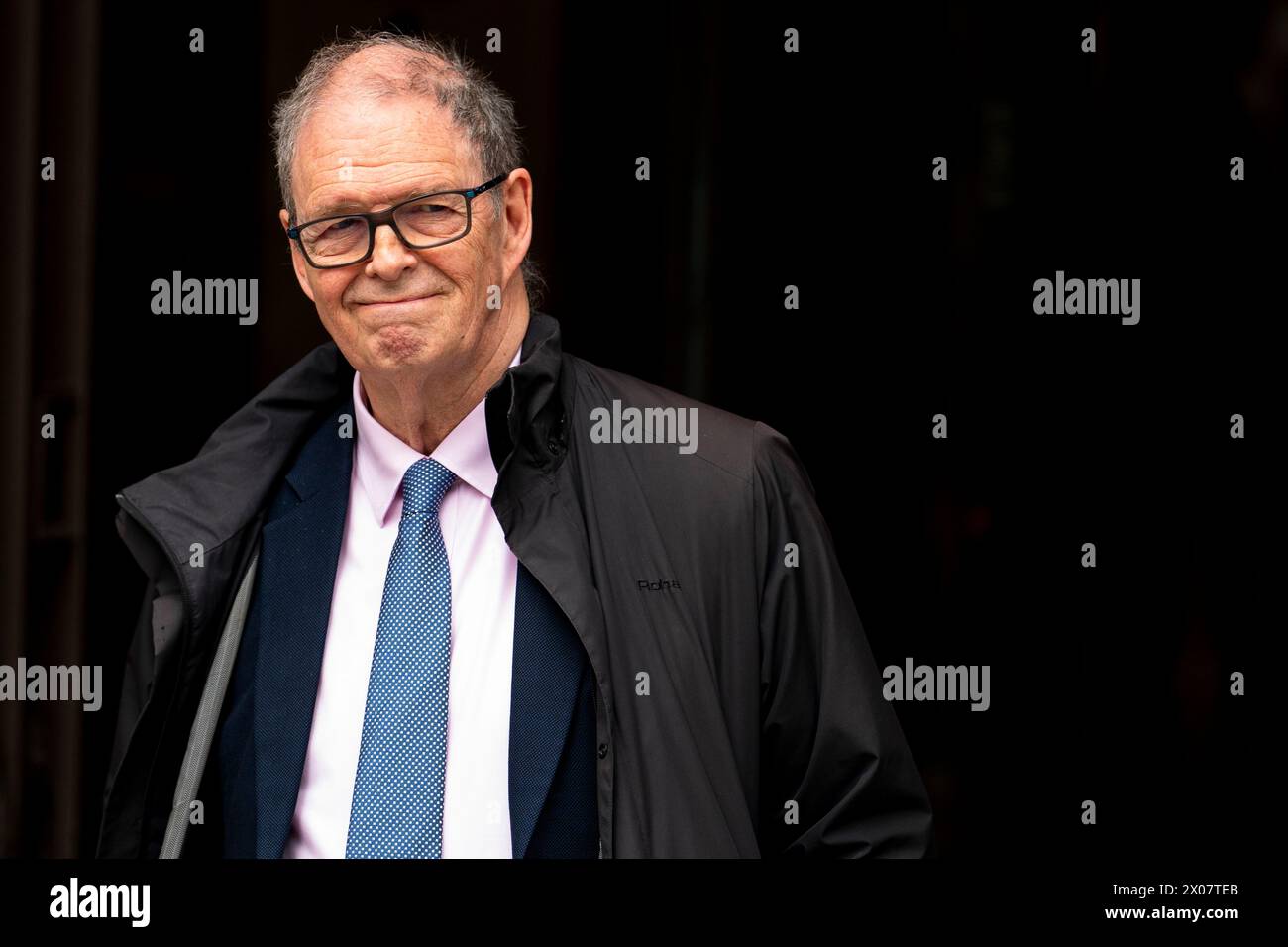 Lord Arbuthnot leaving Aldwych House, central London, after giving ...