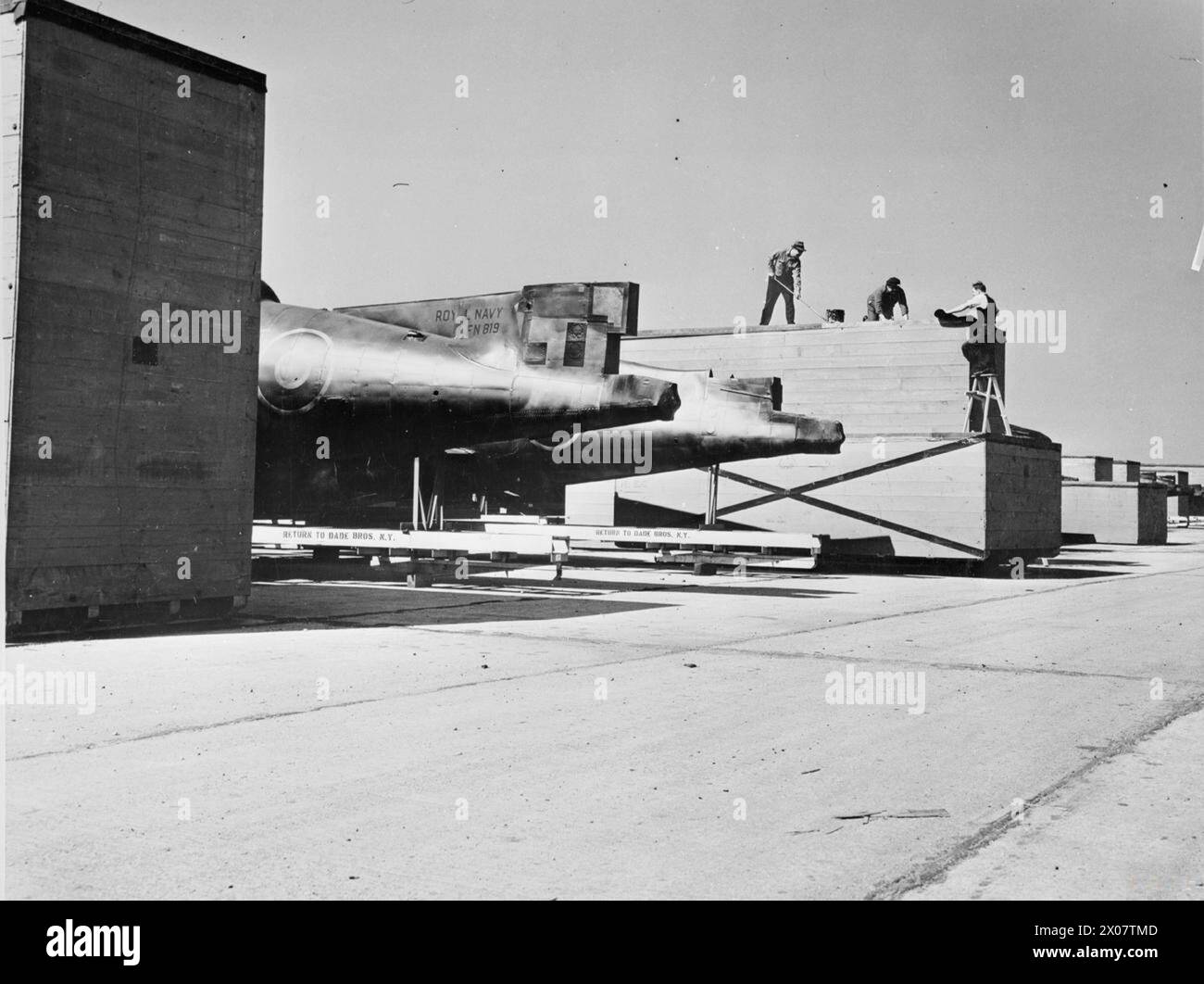 In October 1943 at Roosevelt Field, New York, US-built aircraft were ...
