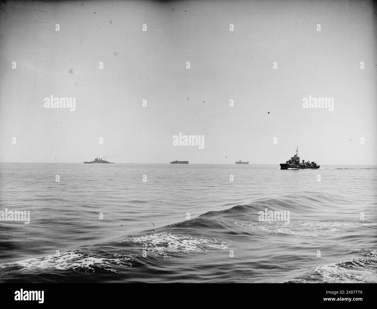 ON BOARD THE CRUISER HMS SHEFFIELD OPERATING IN THE MEDITERRANEAN WITH AIRCRAFT CARRIERS. 1941 ...