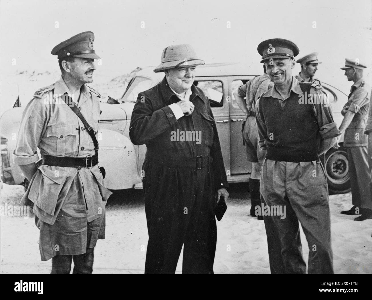 WINSTON CHURCHILL IN NORTH AFRICA, AUGUST 1942 - Winston Churchill with ...