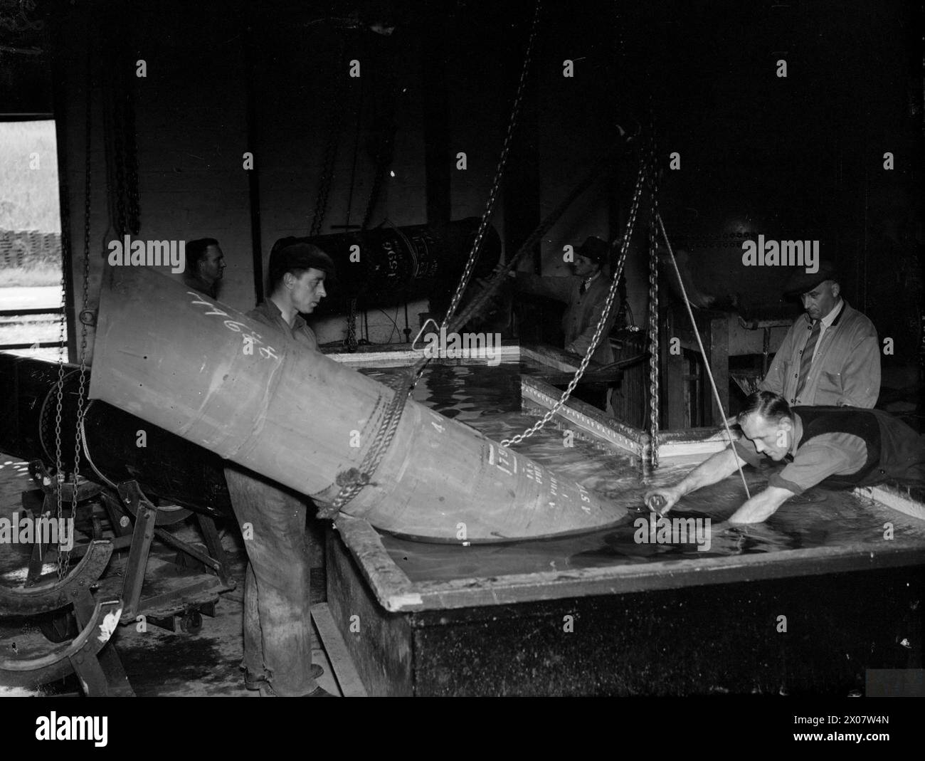 NAVY MAKES MINES FOR THE RAF. 25 TO 30 JULY 1944, ARMAMENT DEPOT AT ...
