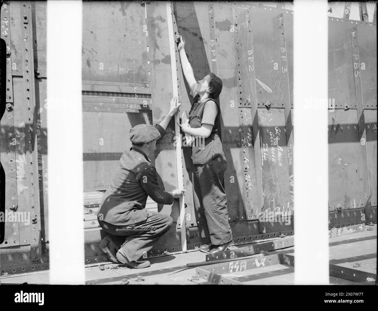 Mrs Susan Catens works as a Plater's helper constructing a Royal Navy ...