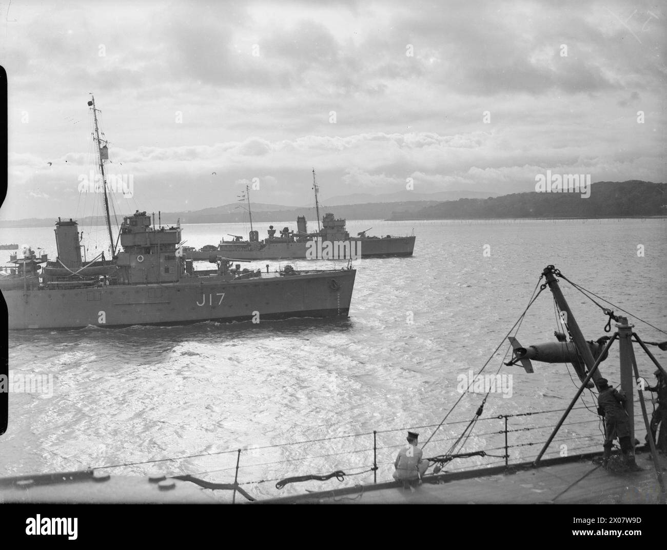 In October 1940, the battleship HMS Rodney observed the minesweepers ...