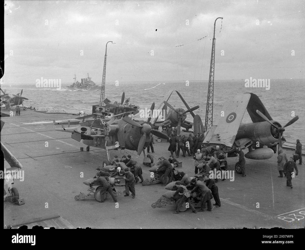 Fairey Barracuda aircraft were stationed on HMS Formidable with escort ...