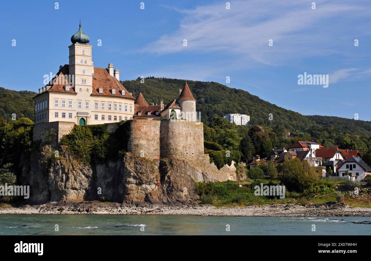 The historic Schonbuhel Castle, near the city of Melk, is a landmark on ...