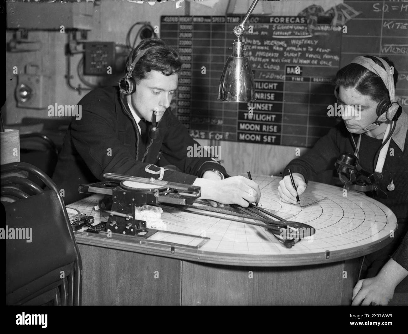 Carrier plotting room hi-res stock photography and images - Alamy
