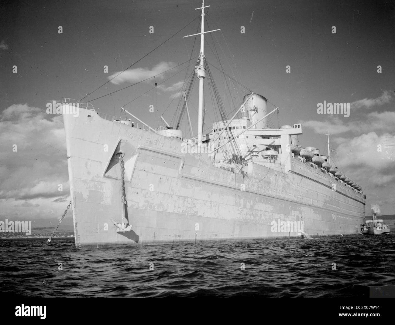 On 28 September 1944, at Greenock, the 84,000-ton Cunard liner Queen ...