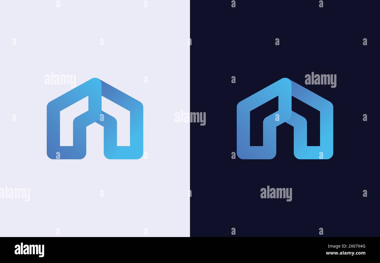 Creative and minimal colorful home logo vector template. Modern house ...