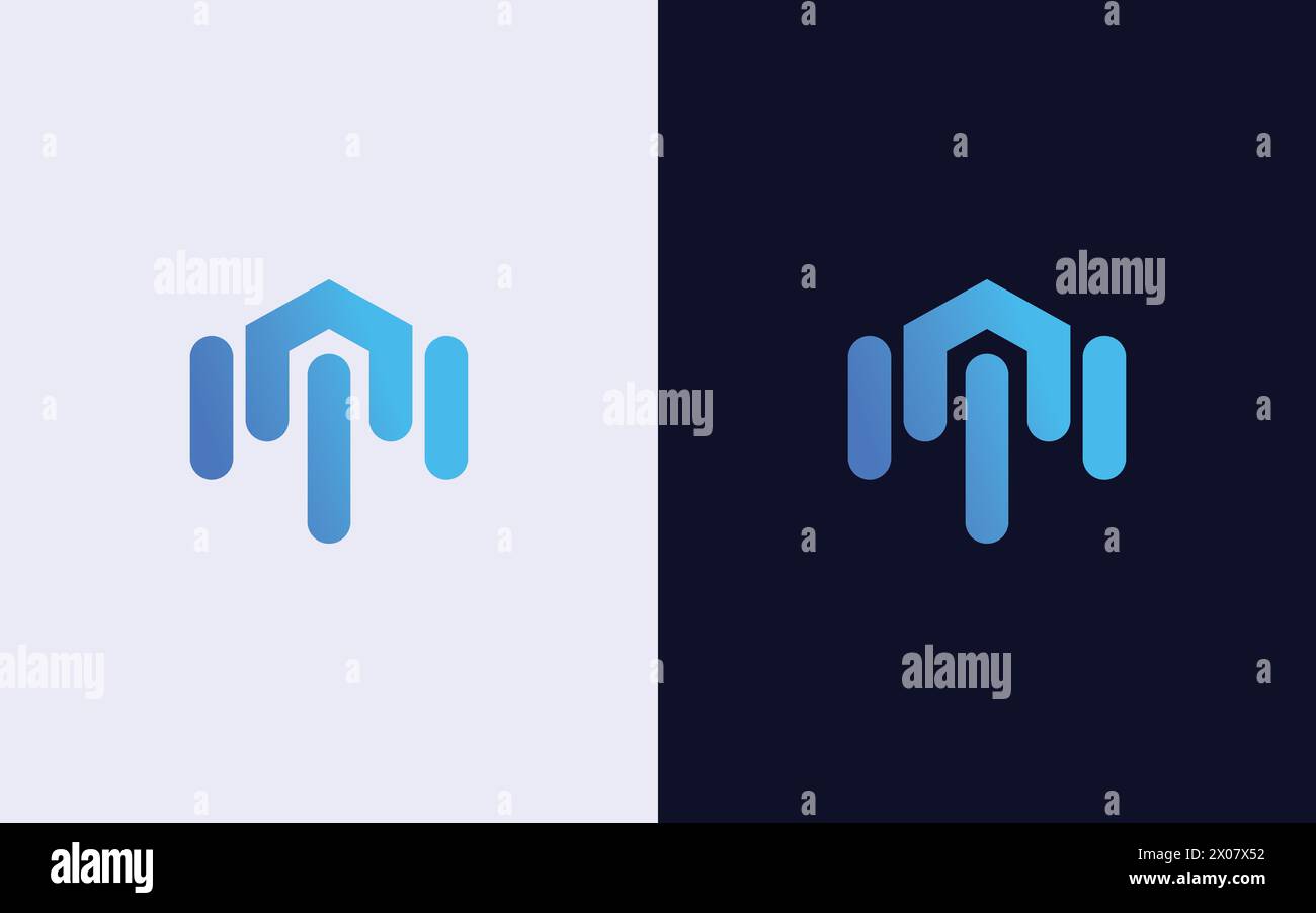 Creative and minimal colorful letter T home logo vector template ...