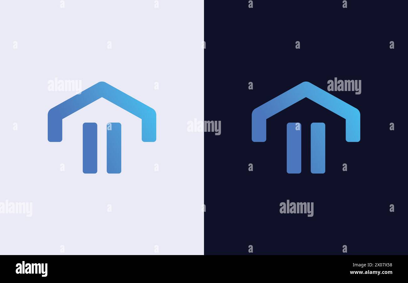 Creative and minimal colorful letter T home logo vector template ...