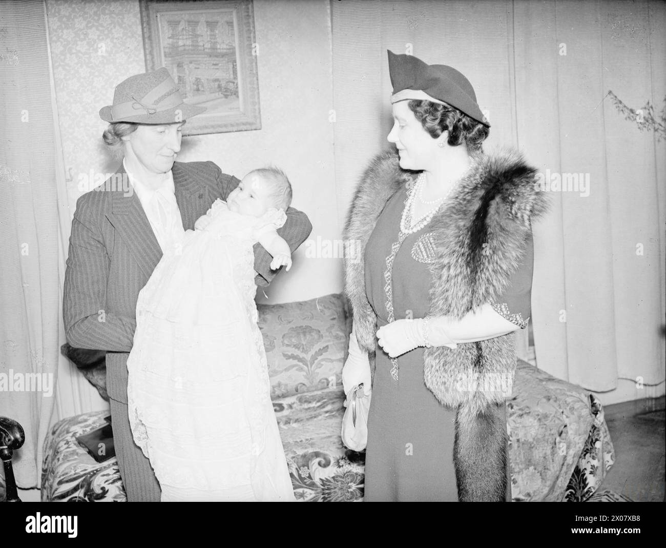 QUEEN'S GODDAUGHTER CHRISTENED. 10 MARCH 1945, LONDON. AT THE RECEPTION ...