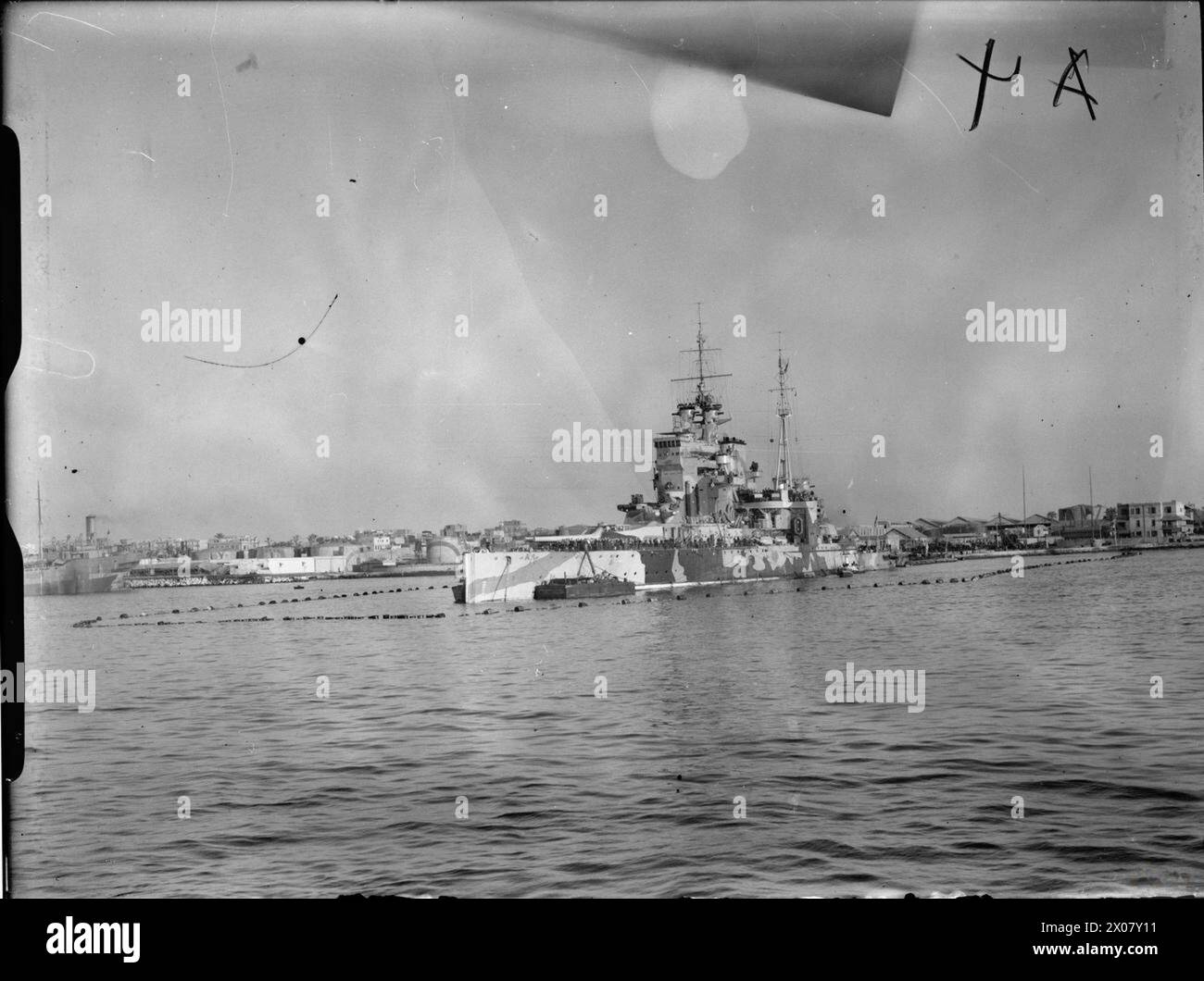 HMS Queen Elizabeth of the Royal Navy in Alexandria Harbour, Egypt ...