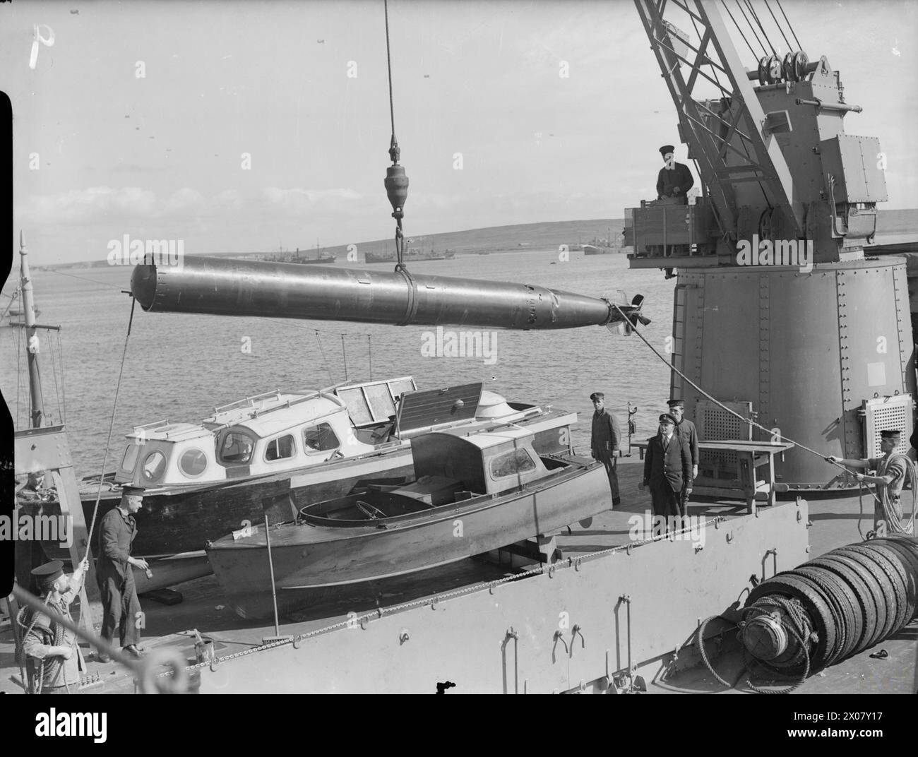 THE DESTROYER DEPOT SHIP HMS TYNE. SEPTEMBER 1941, ON BOARD THE ...
