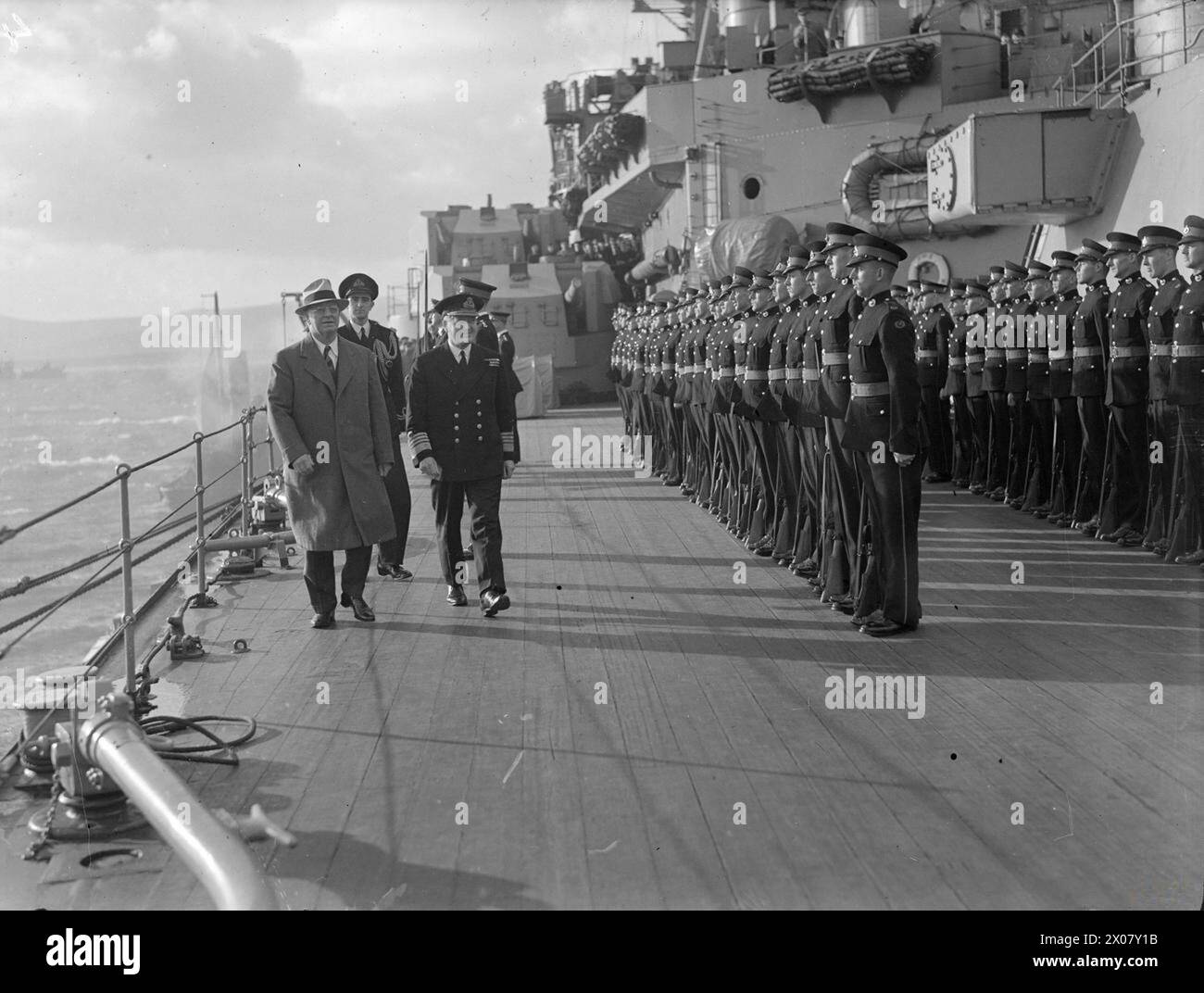 COLONEL KNOX'S VISIT, SEPTEMBER 1943, SCAPA FLOW. COLONEL FRANK KNOX ...