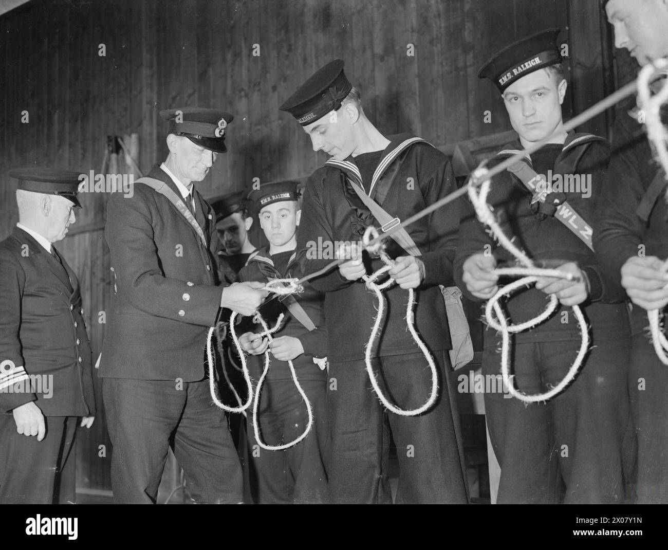 In 1941 at HMS Raleigh, the naval training base in Torpoint, Plymouth ...
