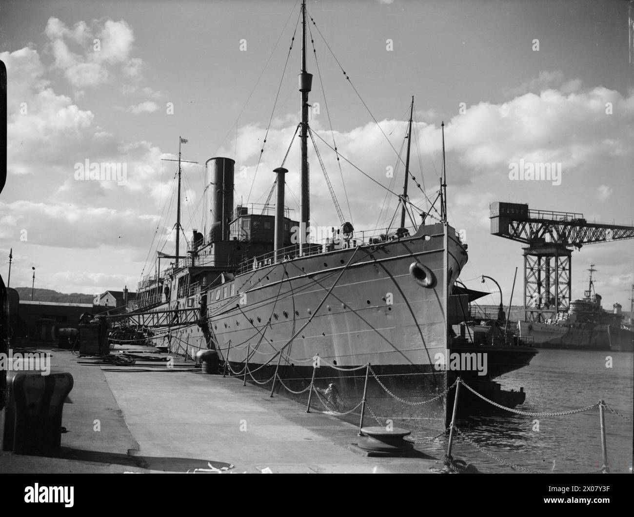 AT ROSYTH ROYAL NAVAL DOCKYARD, 11 AUGUST 1944. - HMS COCHRANE, the ...