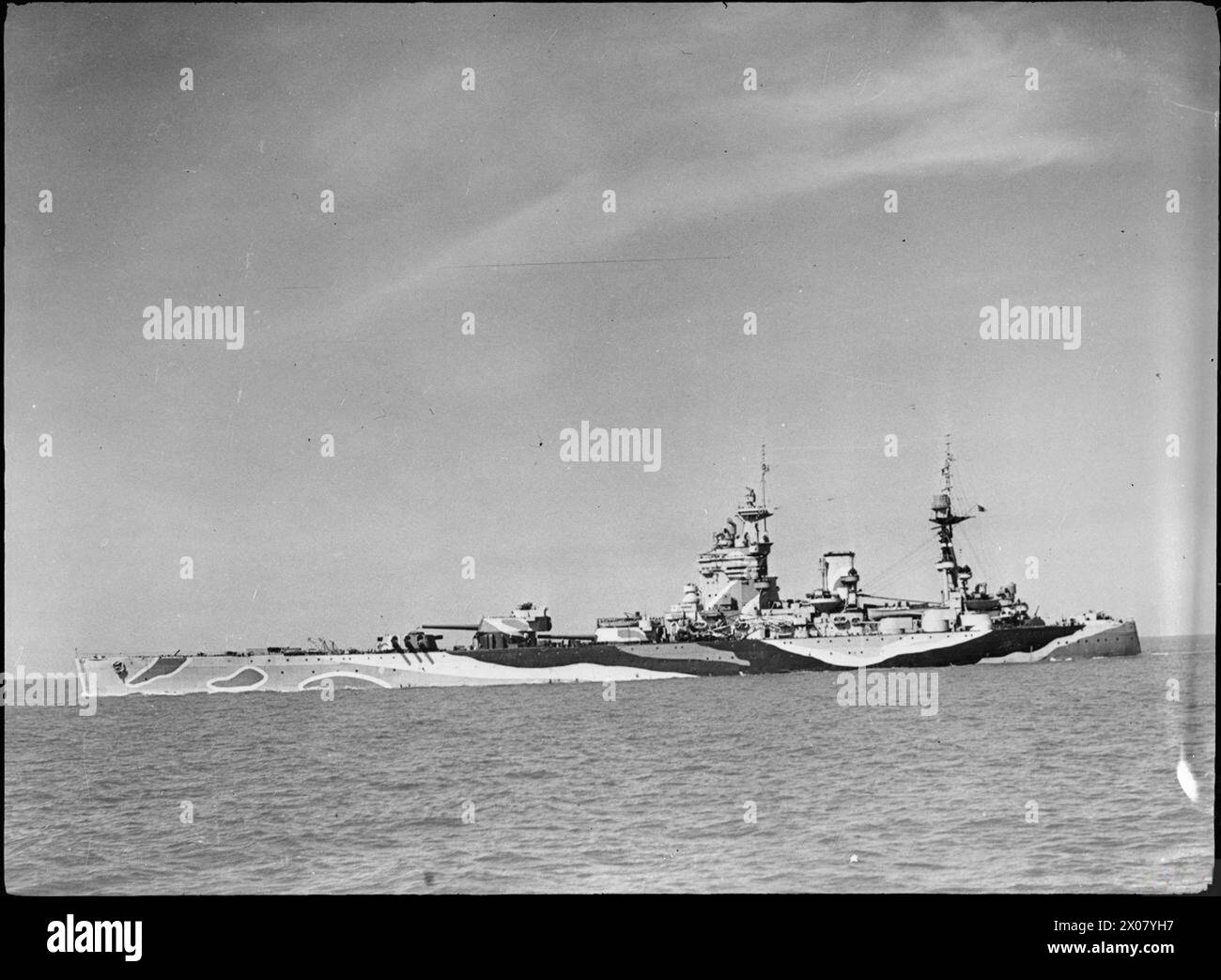 THE ROYAL NAVY DURING THE SECOND WORLD WAR - HMS RODNEY underway after ...