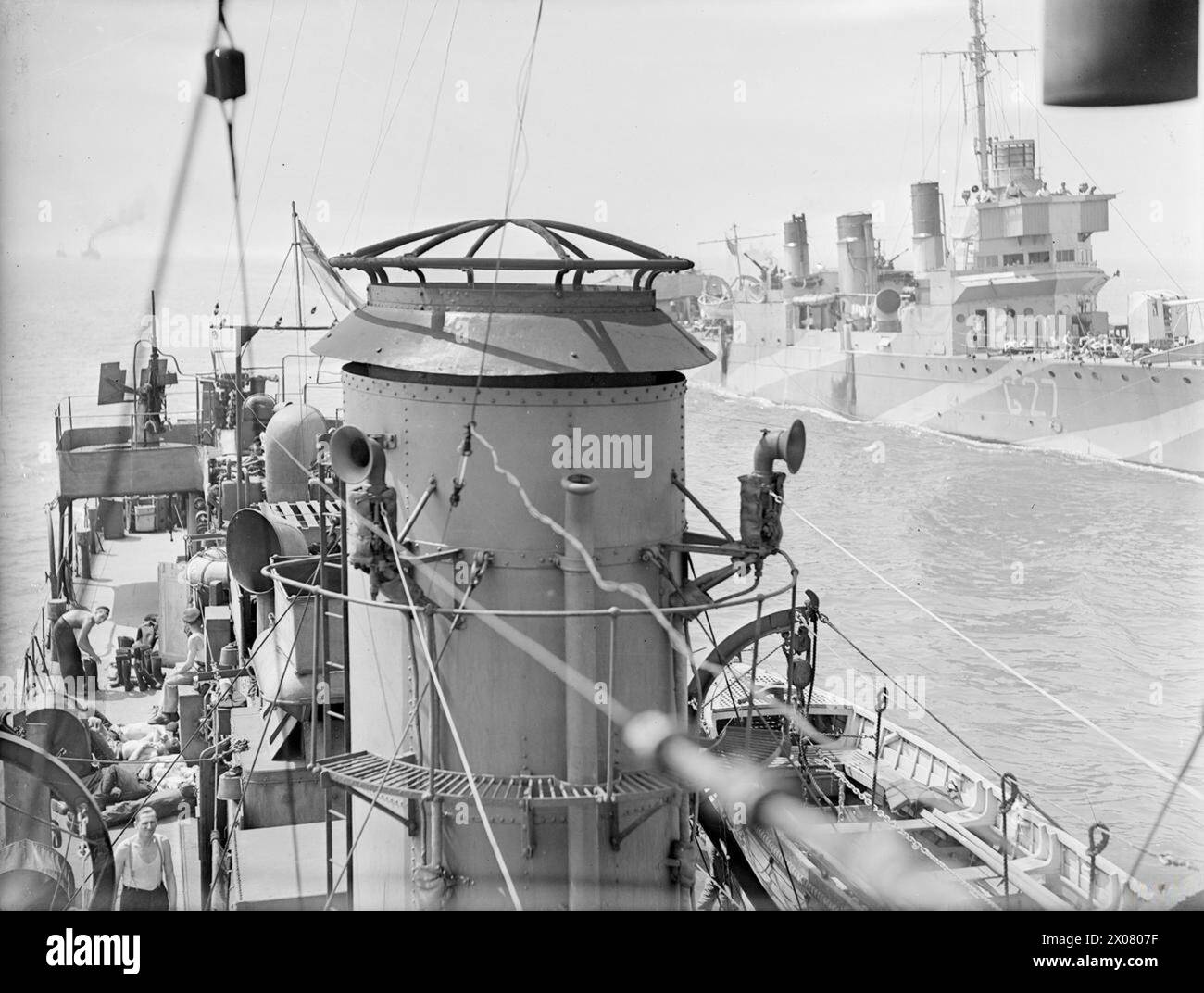 THE BRITISH CORVETTE WIDGEON ON CONVOY DUTY IN THE NORTH SEA. LIFE ON ...