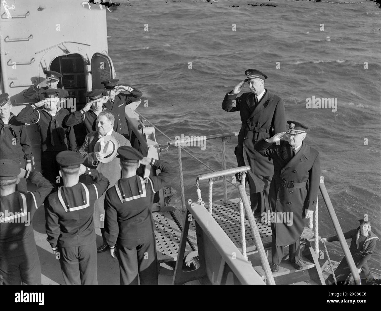 COLONEL KNOX'S VISIT, SEPTEMBER 1943, SCAPA FLOW. COLONEL FRANK KNOX ...