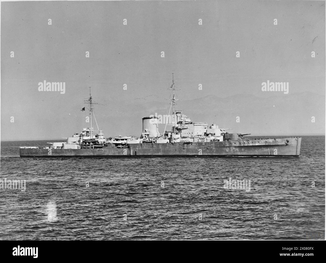 THE ROYAL NAVY DURING THE SECOND WORLD WAR - HMS ORION going in to ...