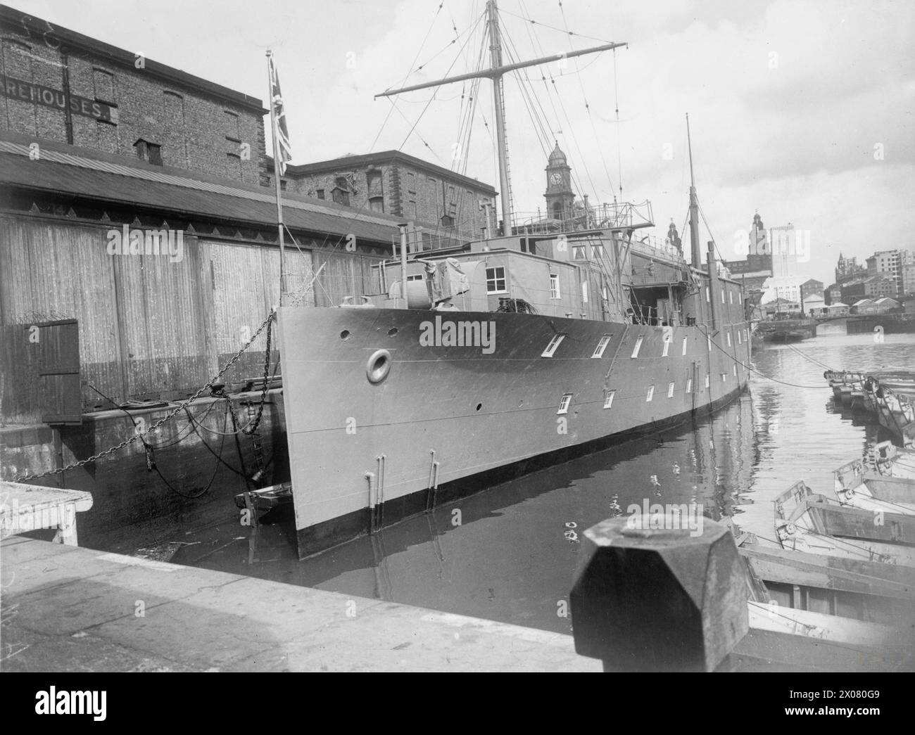 HMS EAGLET, FLAGSHIP OF FOIC, LIVERPOOL. 31 MAY AND 1 JUNE 1945 ...