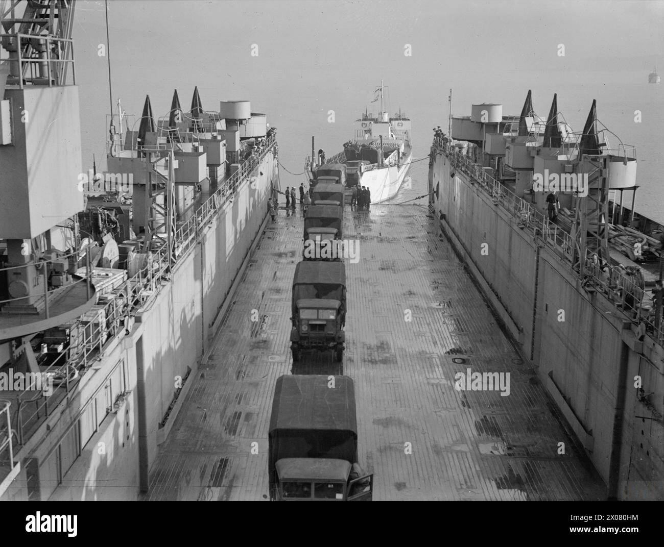 On 30 November and 1 December 1943, HMS Eastway, the first landing ship ...