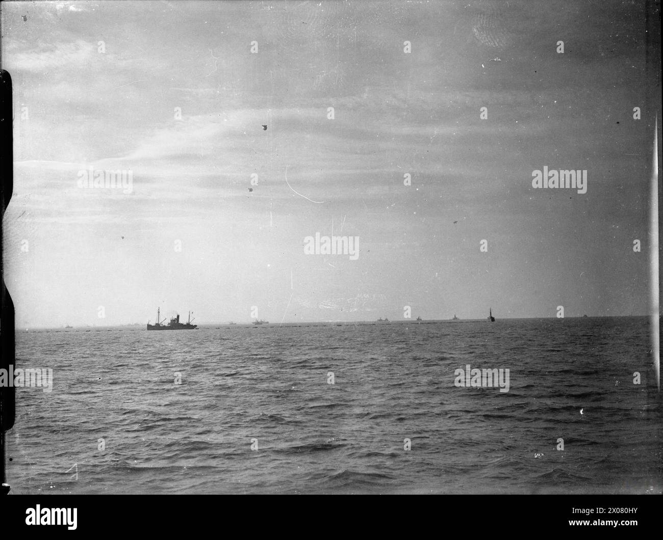 BOOM DEFENCE. 1940, THAMES ESTUARY BOOM DEFENCE, DEFENDING THE PORT OF ...