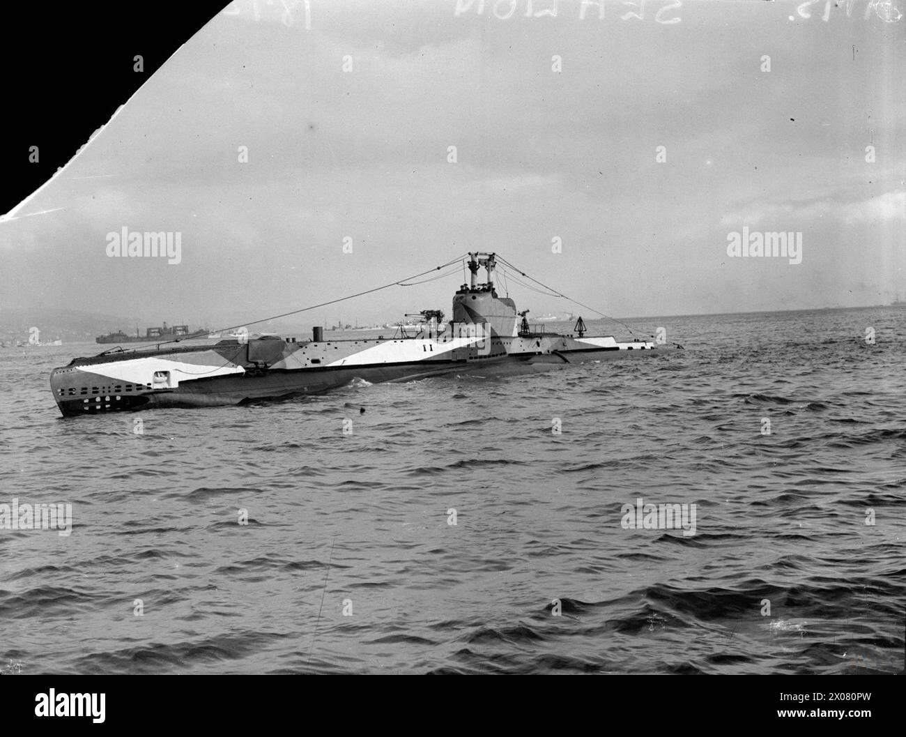 HMSM SEALION - Underway on the River Clyde. Photographs shows SEALION ...
