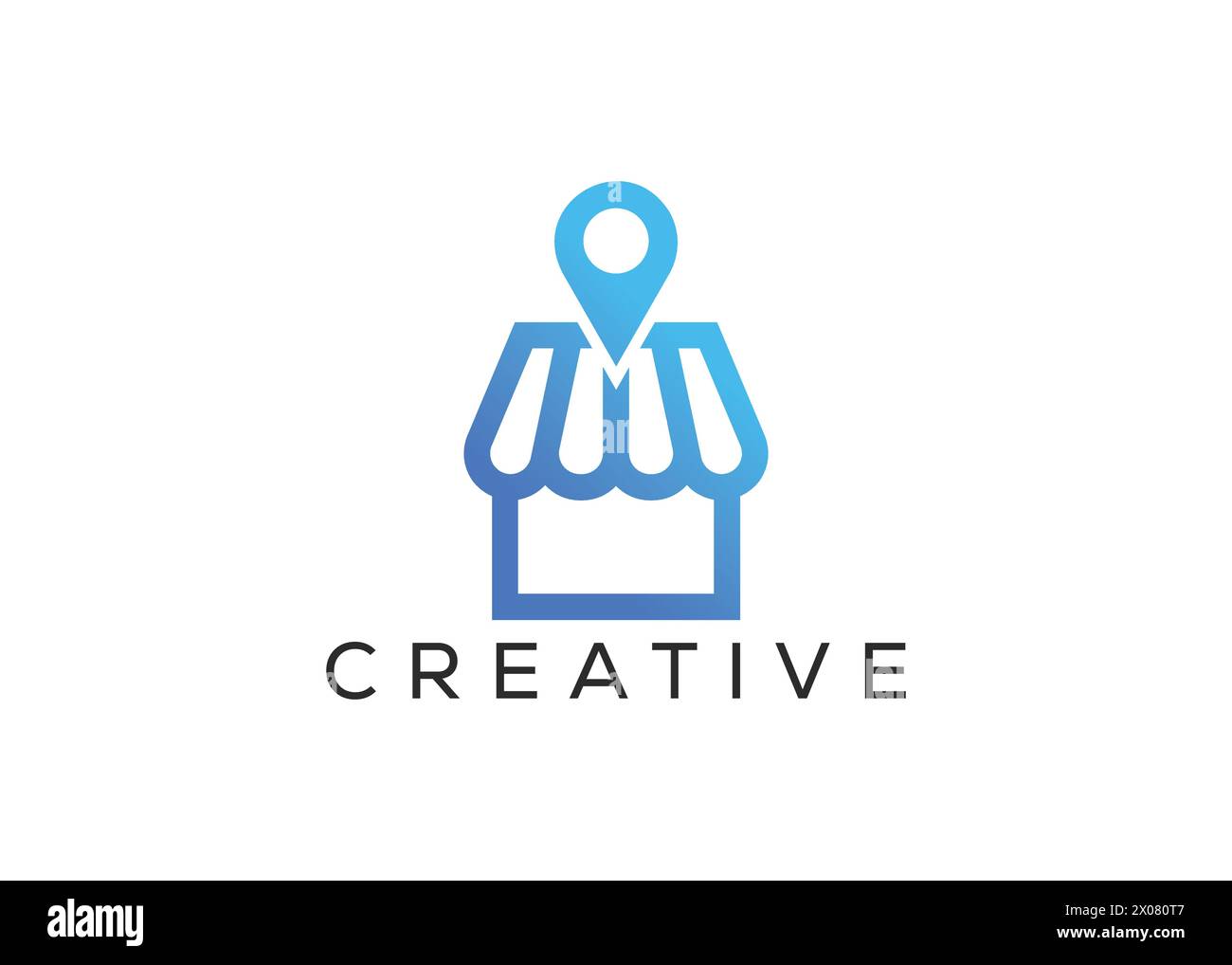 Minimal store and location logo vector template Stock Vector Image ...