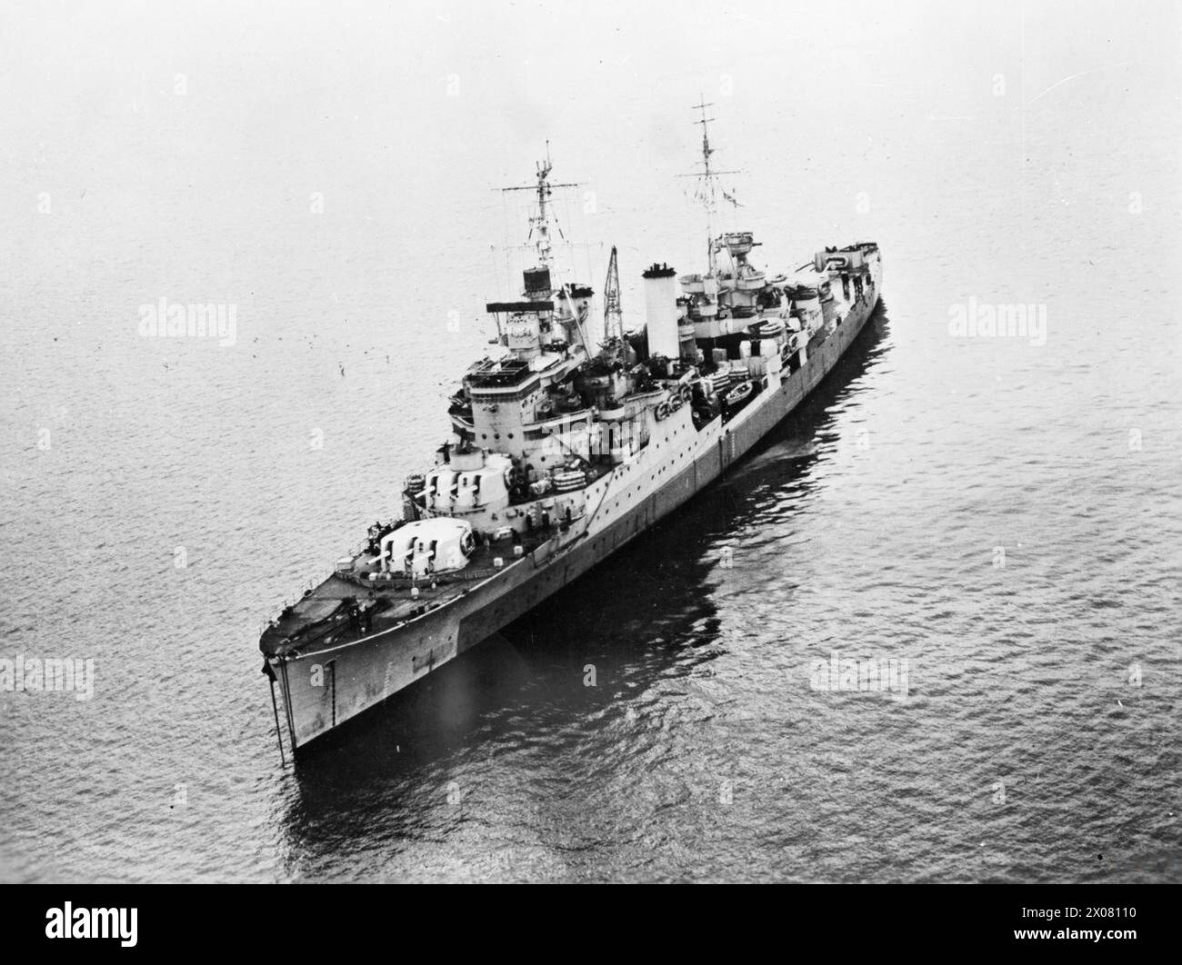HMS BIRMINGHAM, BRITISH SOUTHAMPTON CLASS CRUISER. NOVEMBER 1944 TO ...