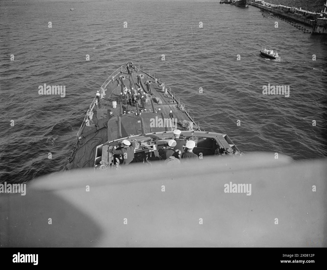 HMS SHEFFIELD WELCOMED HOME. ON BOARD THE CRUISER HMS SHEFFIELD THE ...