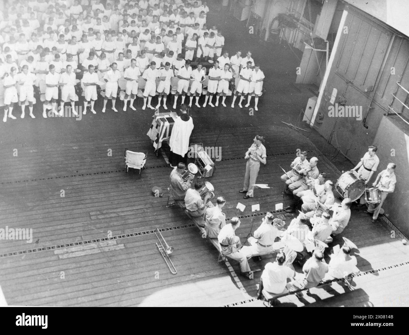 WITH THE EMPEROR IN HARBOUR. OCTOBER 1944, ALEXANDRIA, ON BOARD THE ...