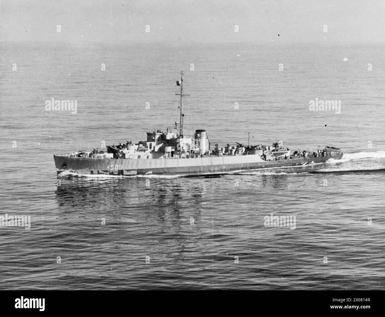 BRITISH FRIGATES AT SEA. FEBRUARY 1944, FROM AIRCRAFT OF ROYAL AIR ...