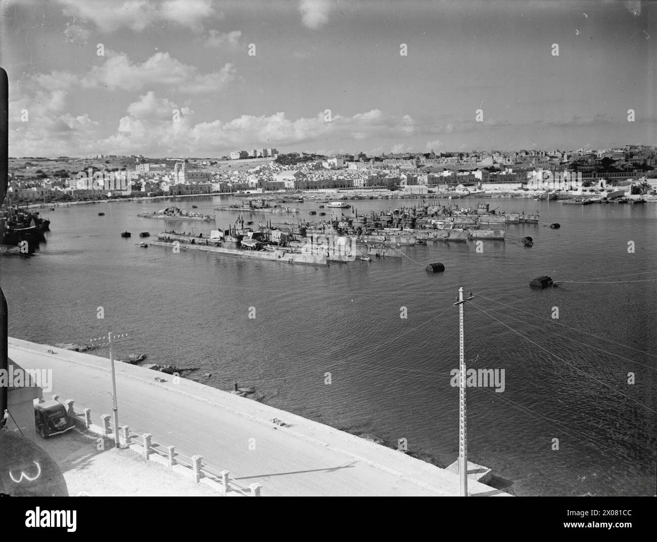 SURRENDERED ITALIAN SUBMARINES AT MALTA. 10 OCTOBER 1943, VALLETTA ...