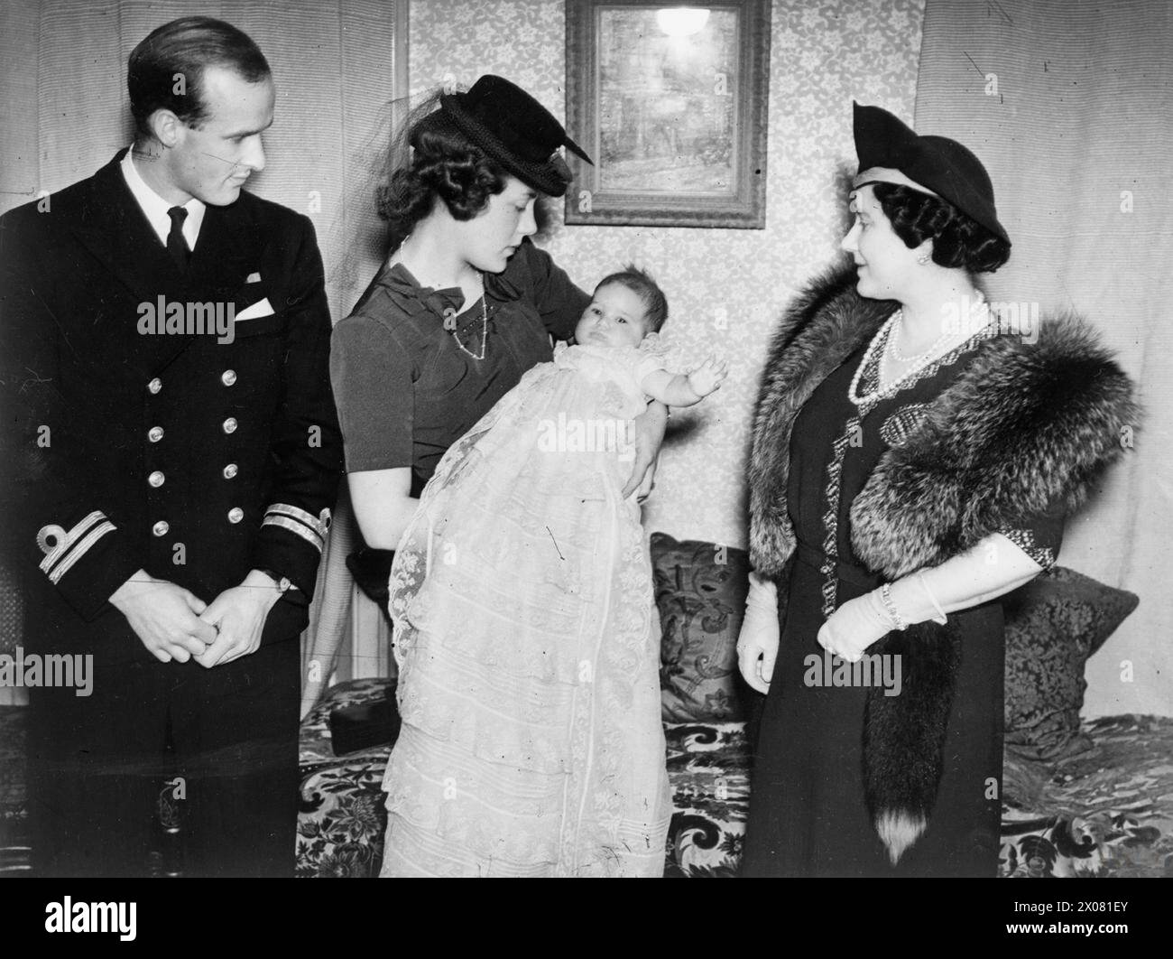 QUEEN'S GODDAUGHTER CHRISTENED. 10 MARCH 1945, LONDON. AT THE RECEPTION ...