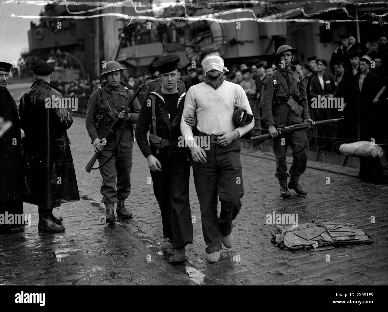 A FEW OF MANY GERMAN U-BOAT SURVIVORS BROUGHT IN. 11 OCTOBER 1943 ...