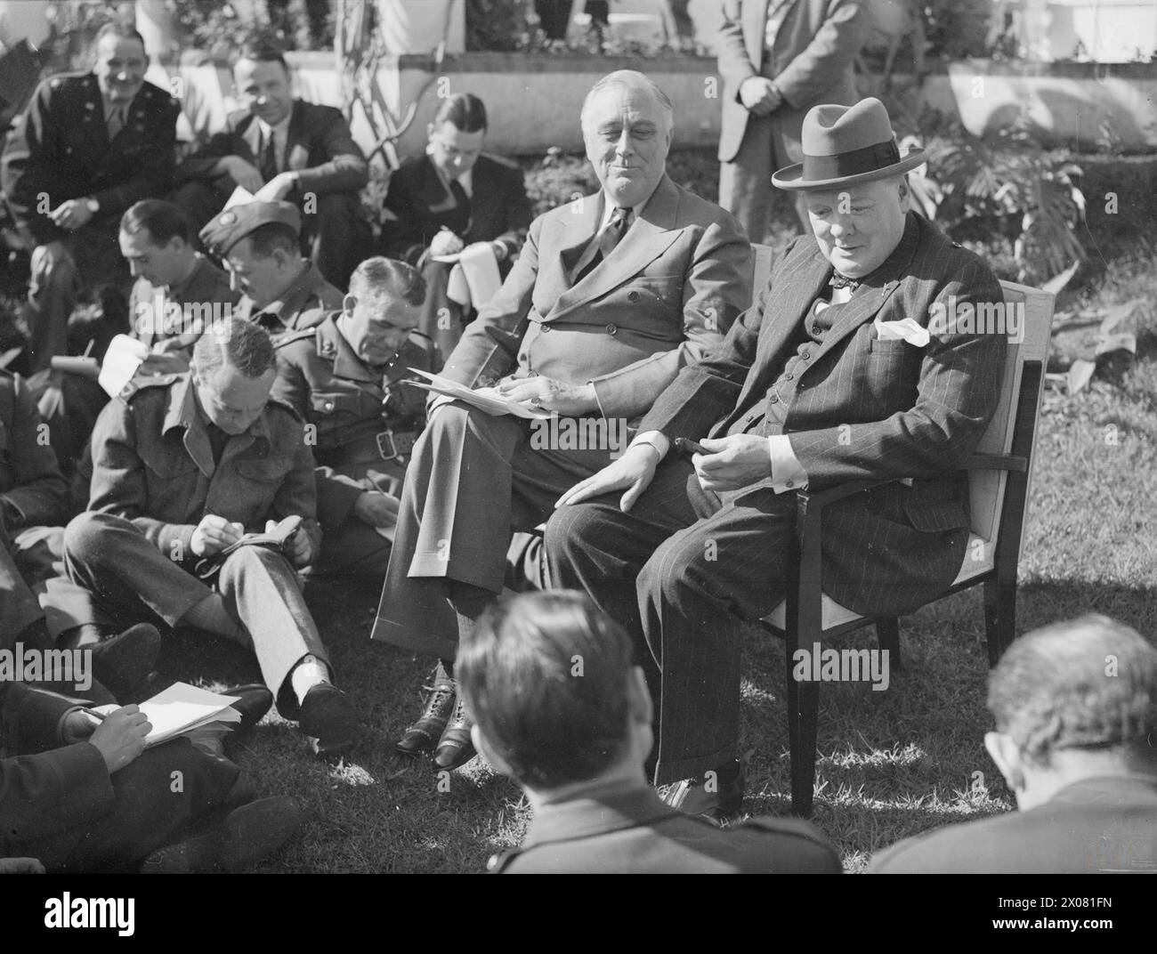 PRESIDENT ROOSEVELT AND PRIME MINISTER CHURCHILL AT THE ALLIED ...