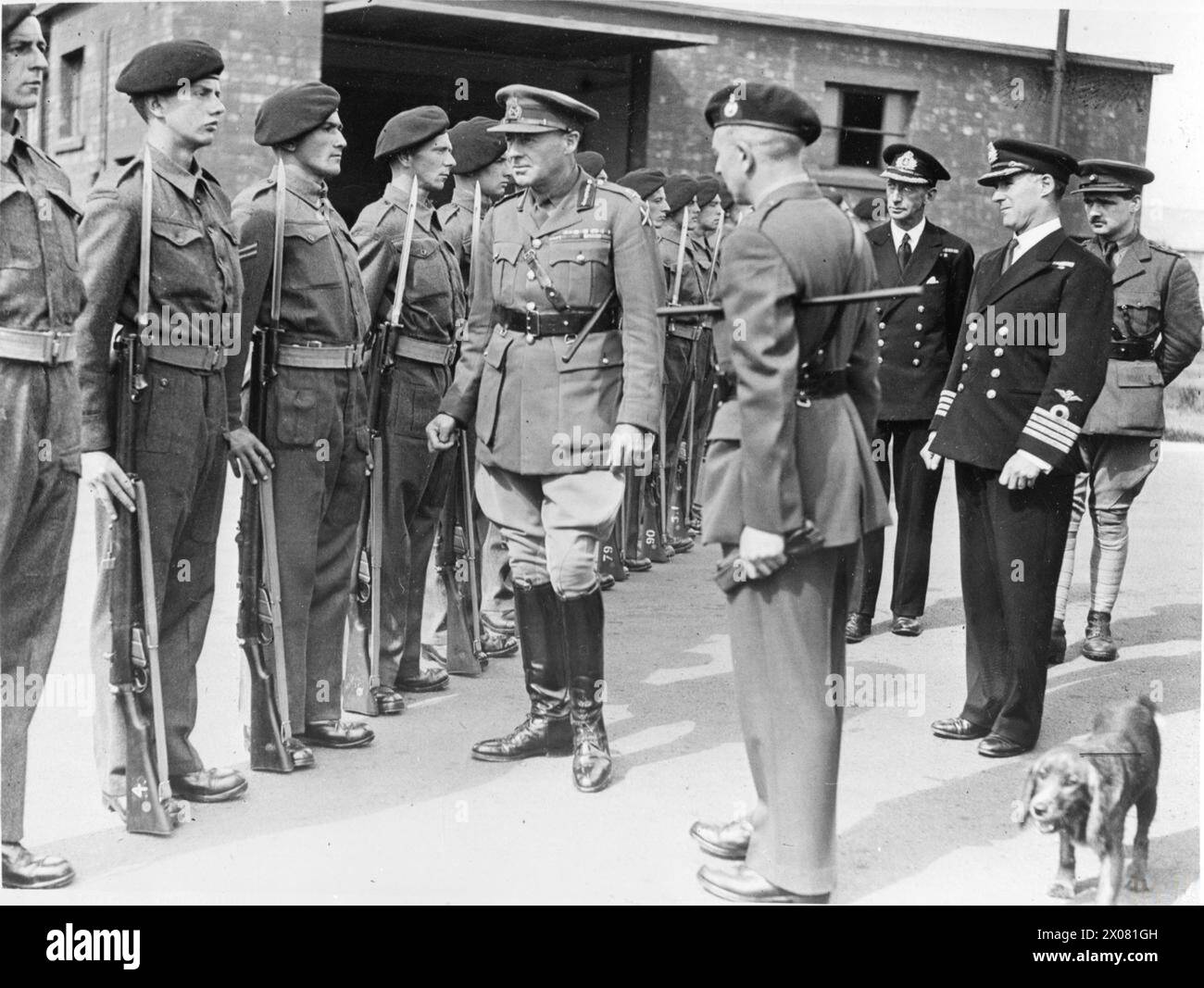 GOC EAST SCOTLAND AT A ROYAL NAVAL AIR STATION. AUGUST 1944, THE GOC ...