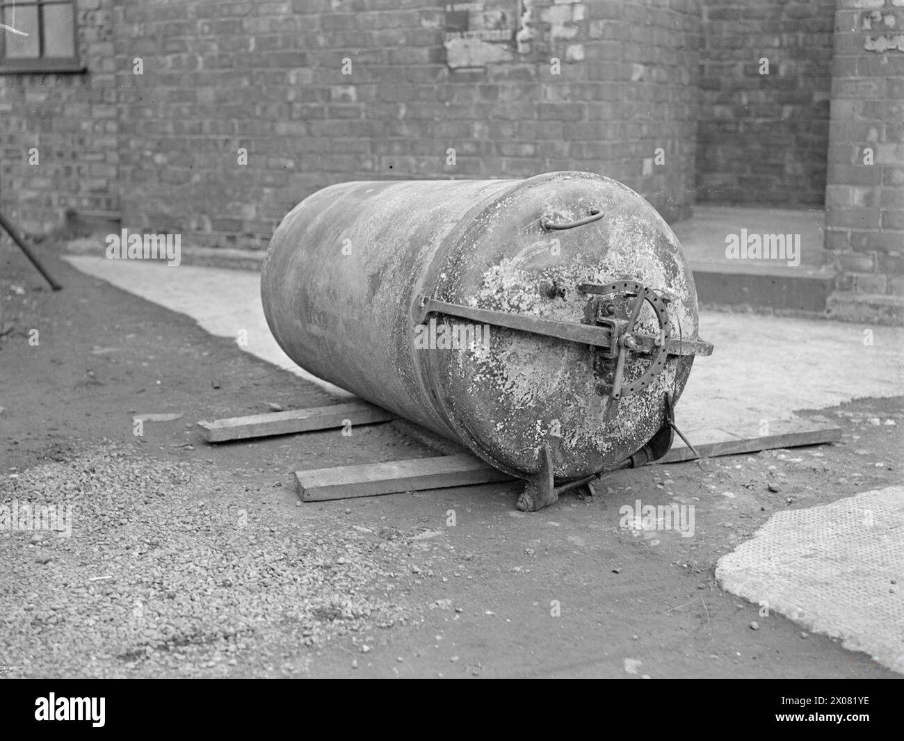 GERMAN INFLATABLE DINGHY PICKED UP FROM U-BOAT. 20 MARCH 1945, ROSYTH ...