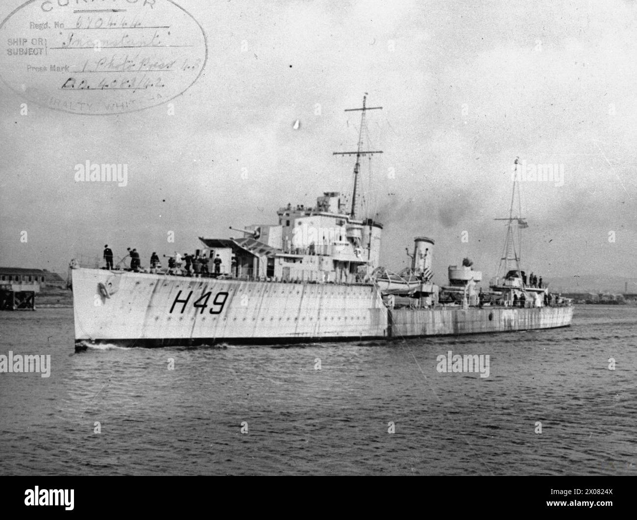 HMS Inconstant, formerly Muavanet, is underway following completion ...