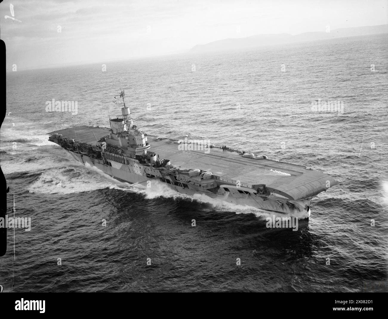 THE ROYAL NAVY DURING THE SECOND WORLD WAR - An aerial view of HMS ...