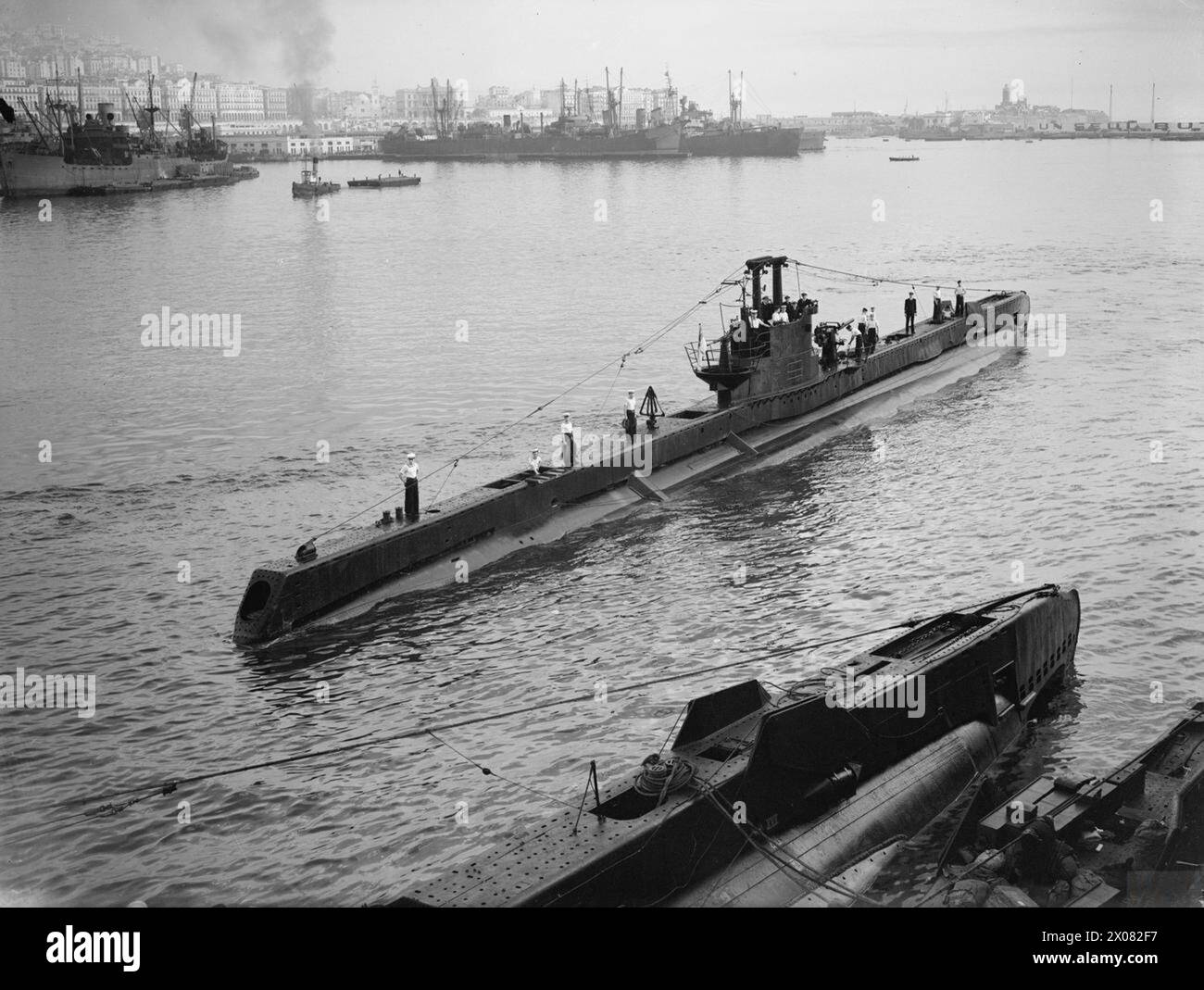 A BRITISH SUBMARINE BACK FROM PATROL. 26 TO 29 APRIL 1943, ALGIERS ...