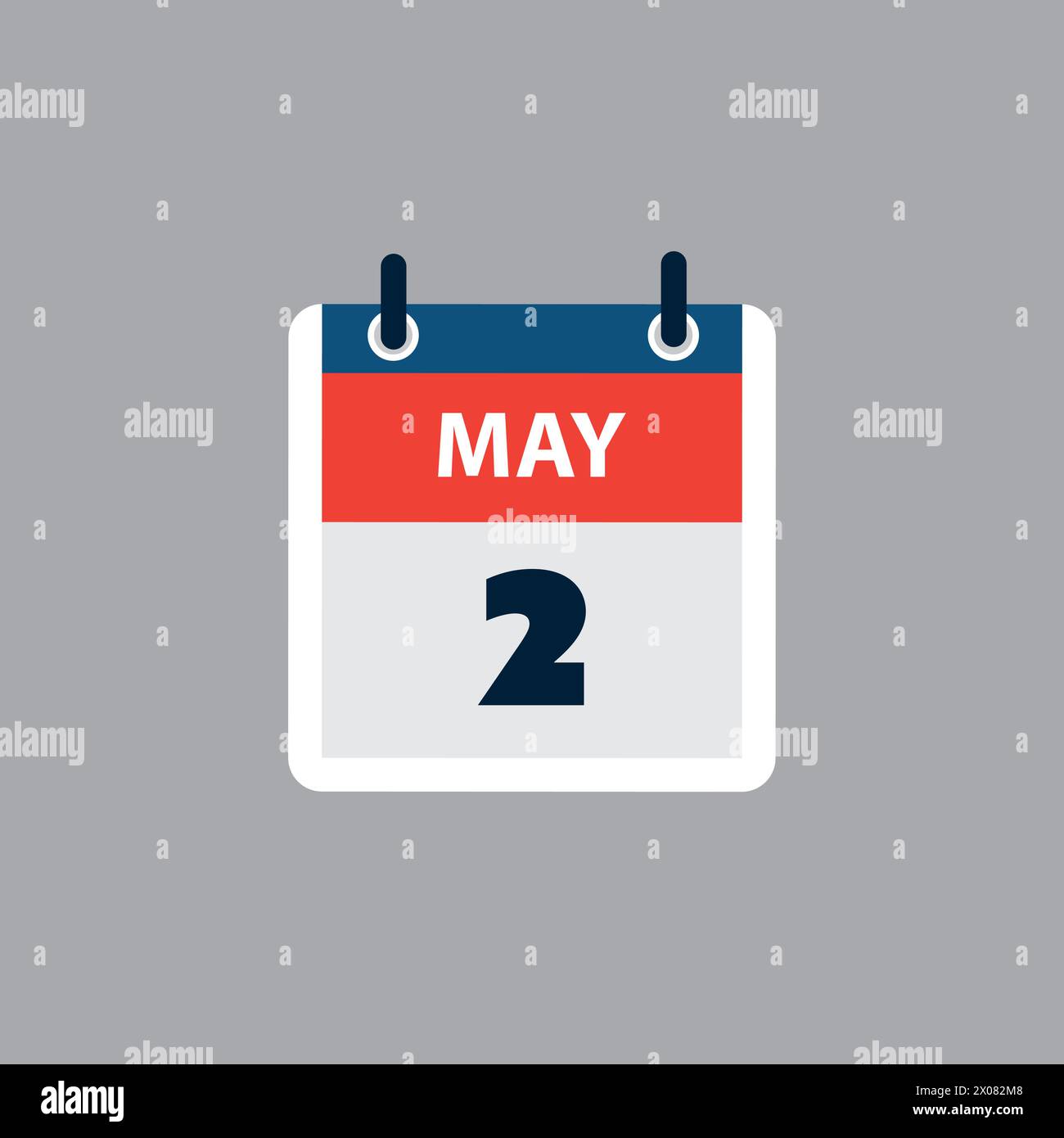 Simple Calendar Page for Day of 2nd May - Banner, Graphic Design ...