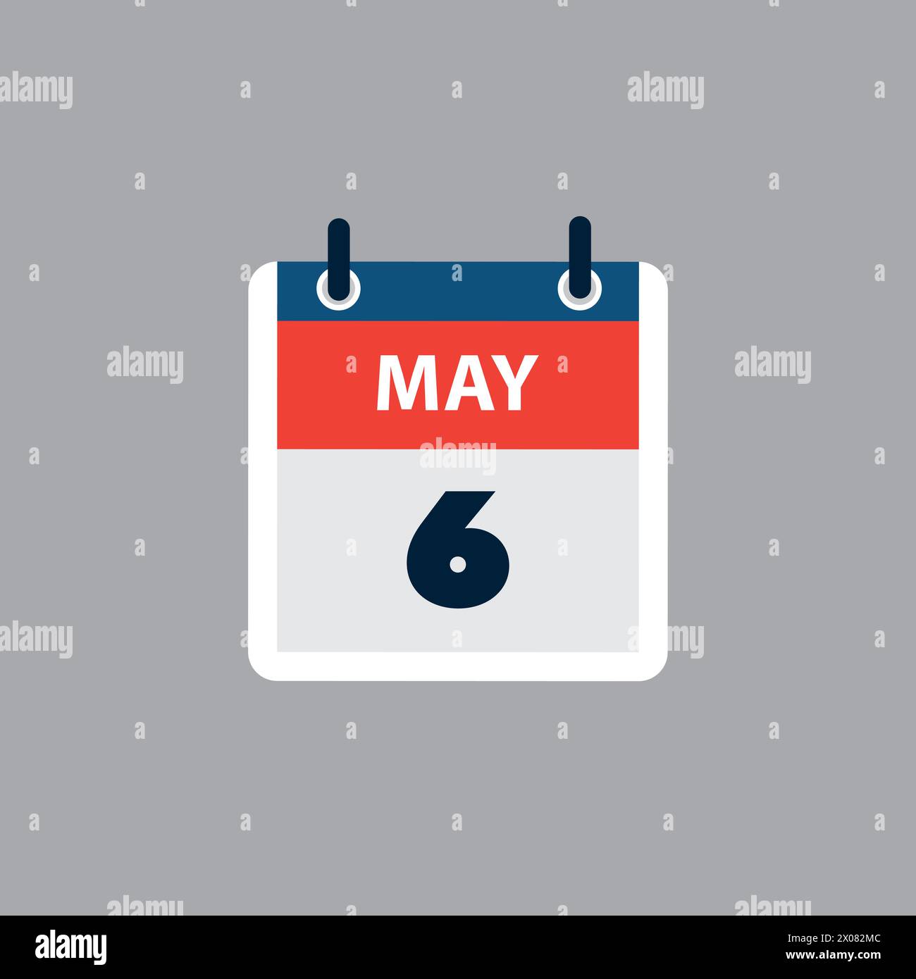 Simple Calendar Page for Day of 6th May - Banner, Graphic Design ...